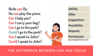 Difference Between Can and Could | Could vs Can