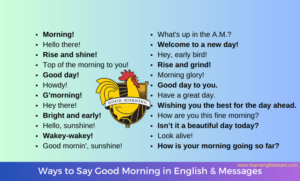 20+ Fresh Ways to Say Good Morning & Messages