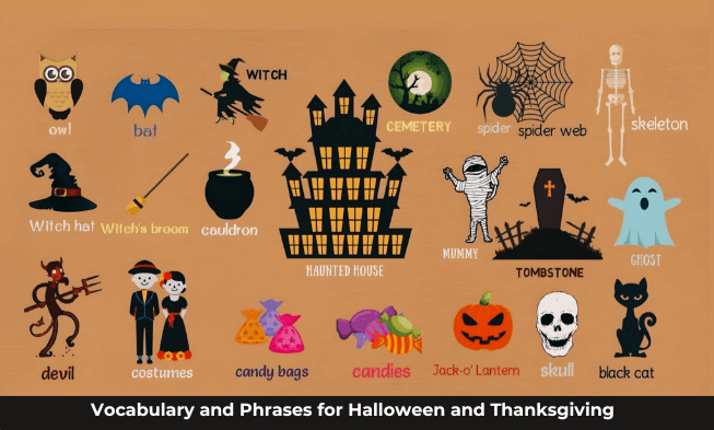 Halloween and Thanksgiving Vocabulary (PDF)