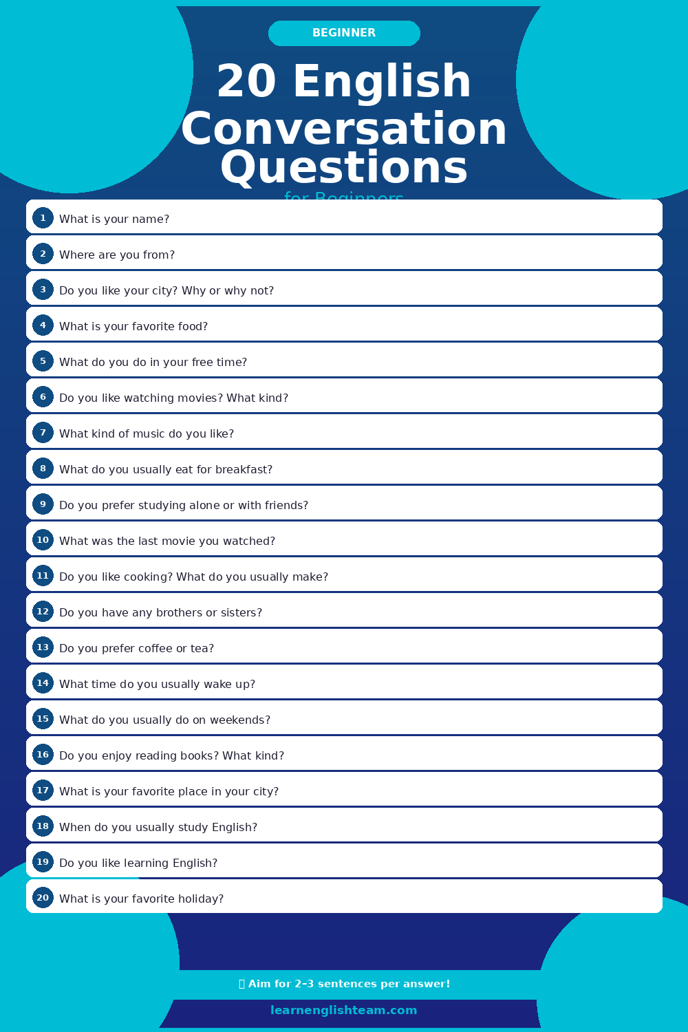 100 ESL Conversation Questions for Students [Free PDF]